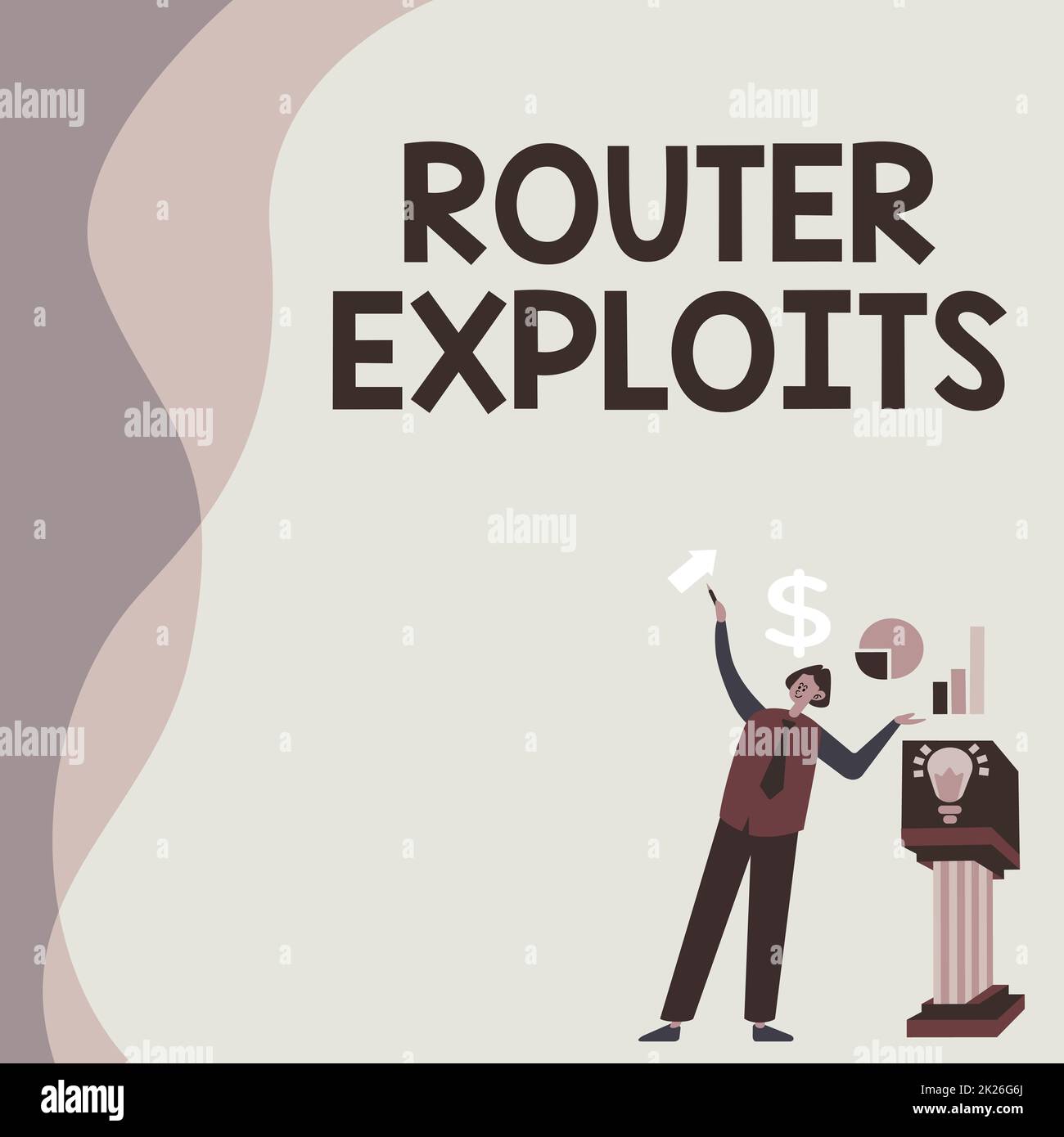 Hand Writing Sign Router Exploits Business Showcase Takes Advantage Of A Security Flaw In An