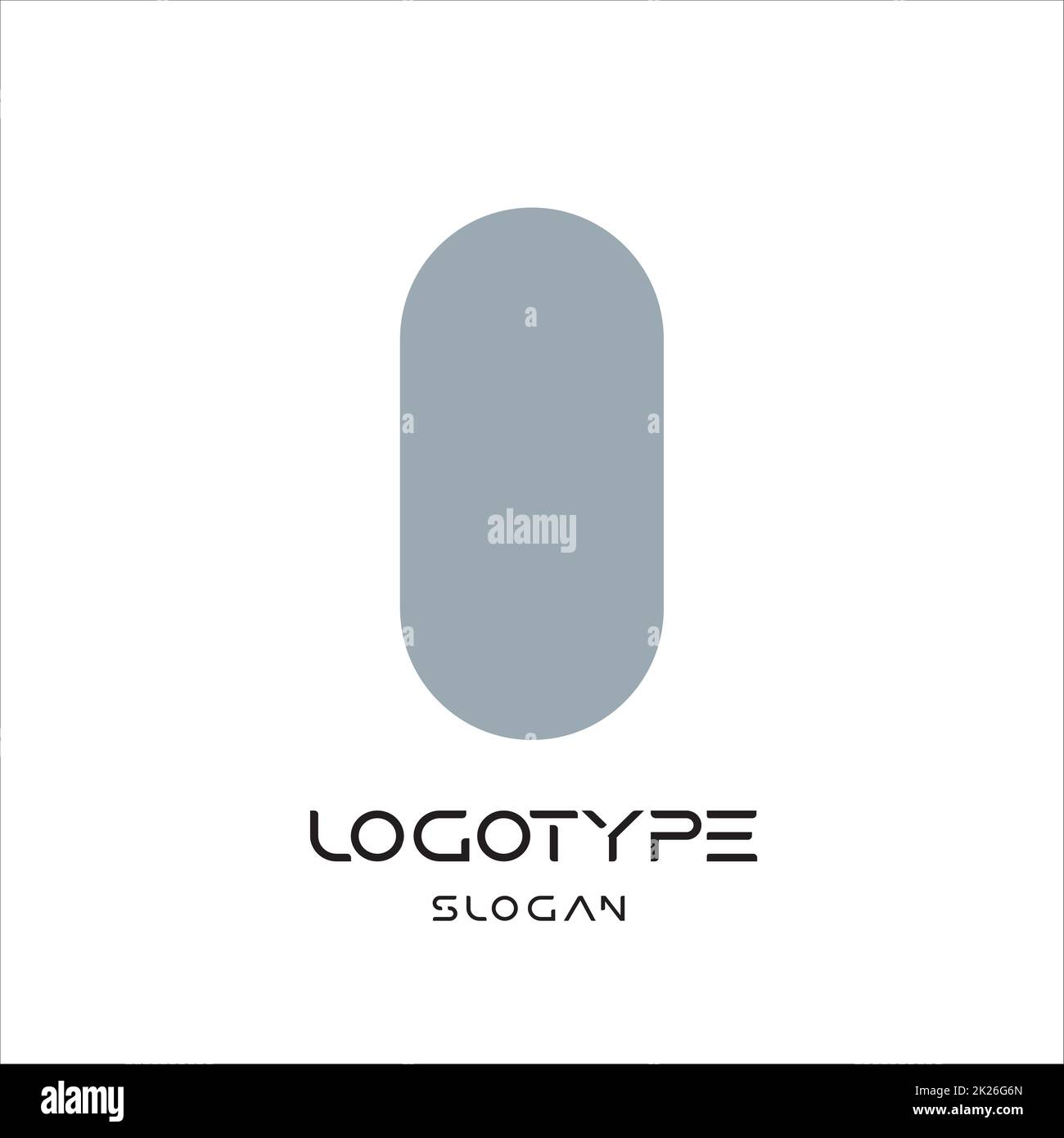 Letter O logo, stadium abstract symbol, geometric oval label. Simple ...