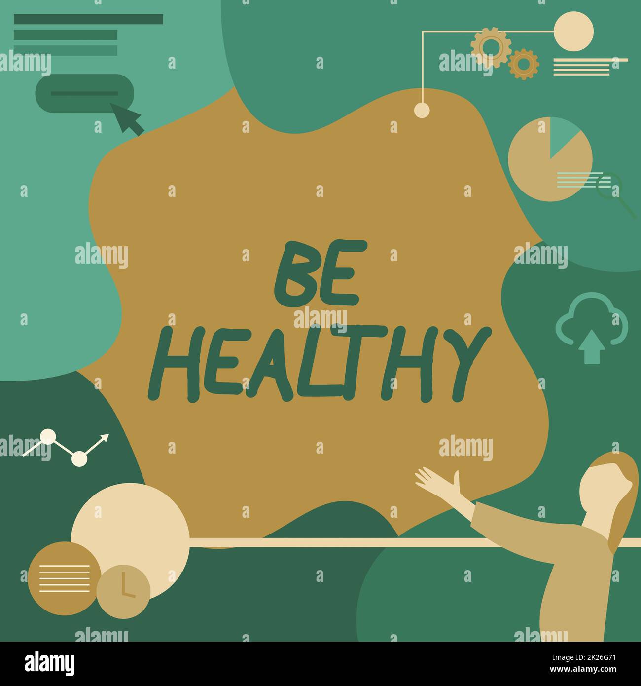 Text sign showing Be Healthy. Word for promote a state of complete ...