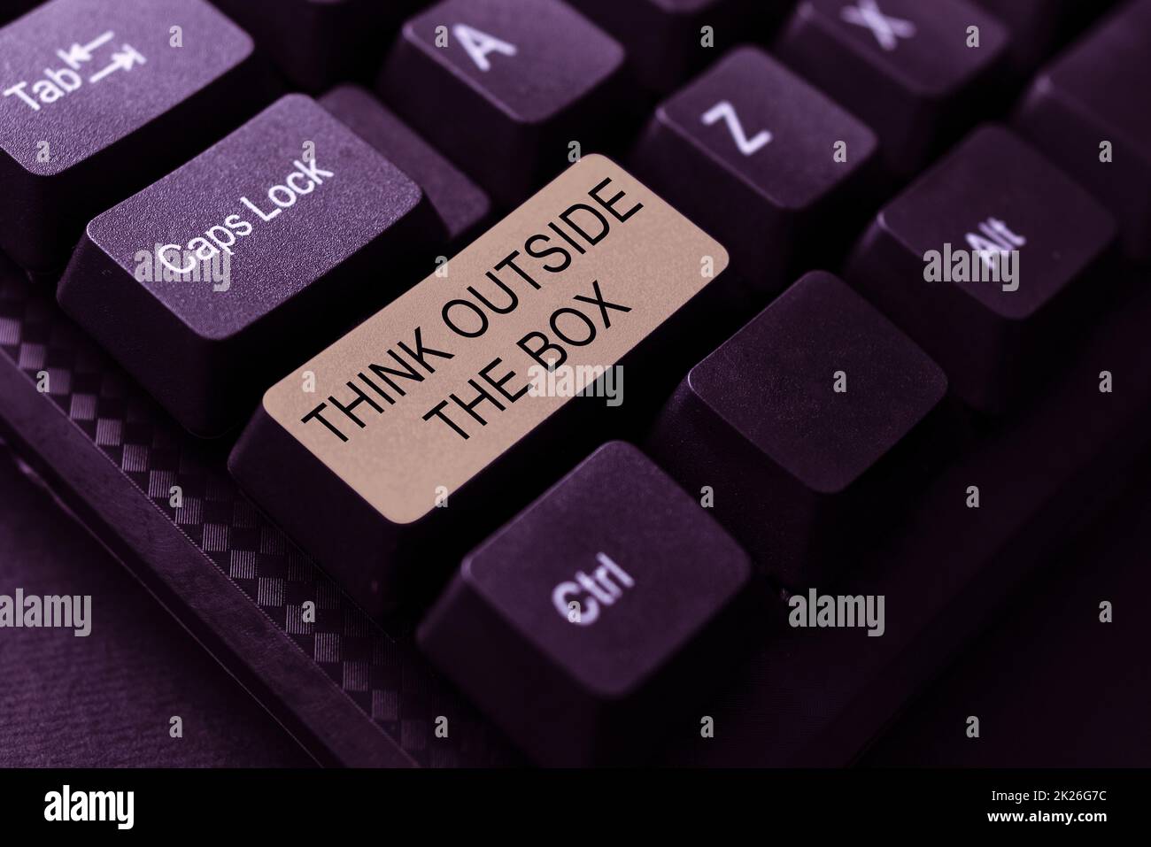 Text showing inspiration Think Outside The Box. Concept meaning Learn ...