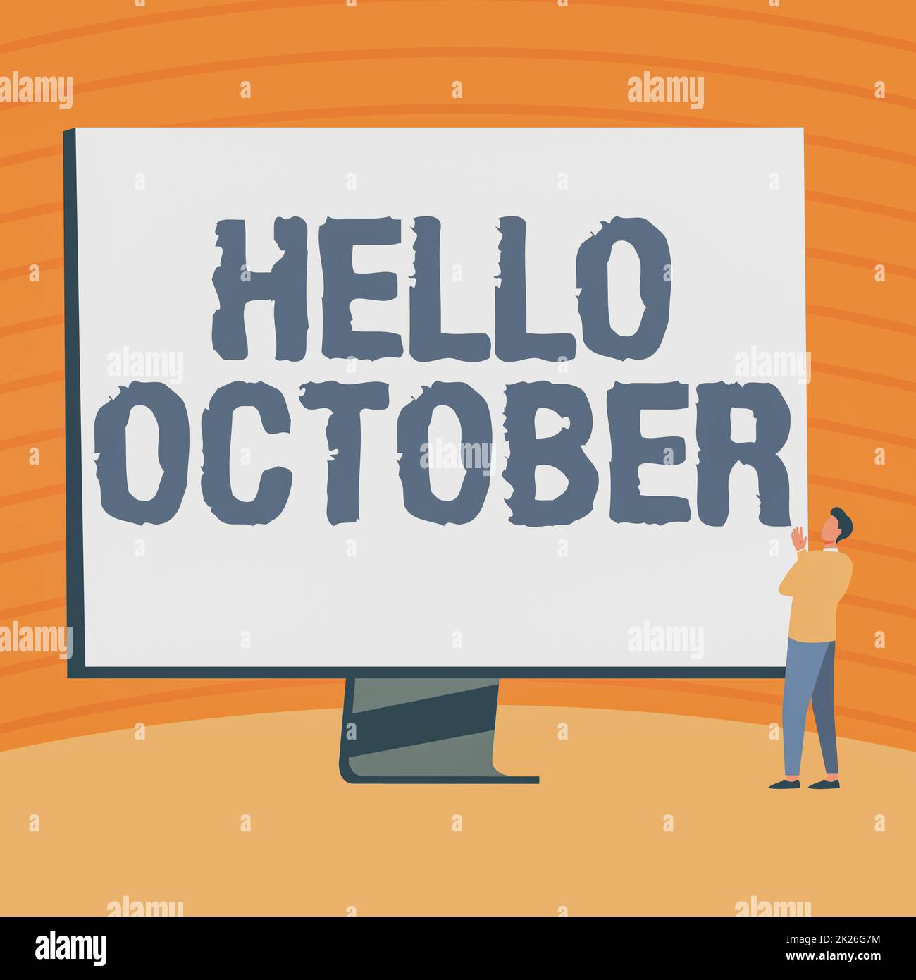 Handwriting text Hello October. Concept meaning greeting used when ...