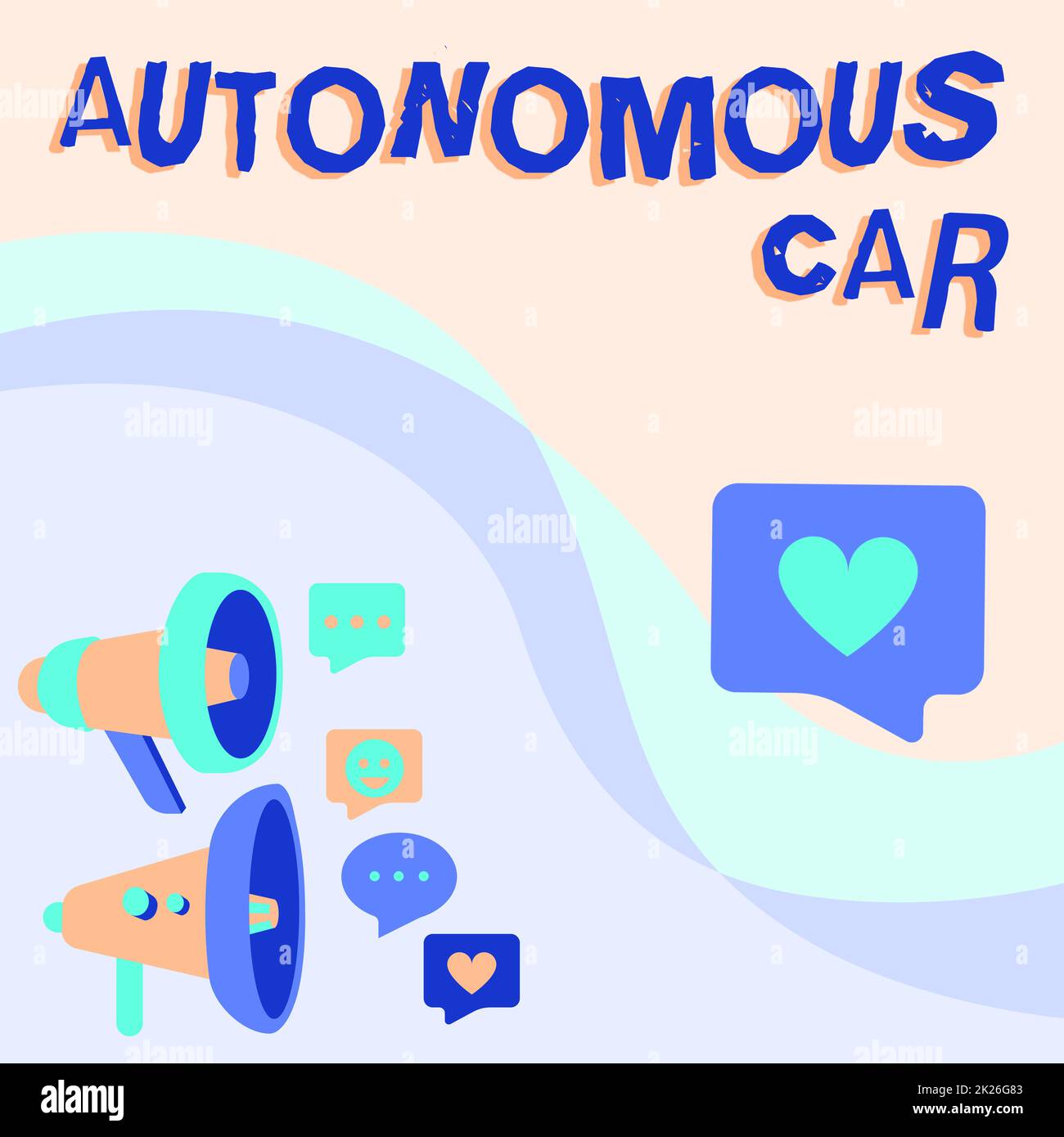Writing displaying text Autonomous Car. Concept meaning vehicle that ...