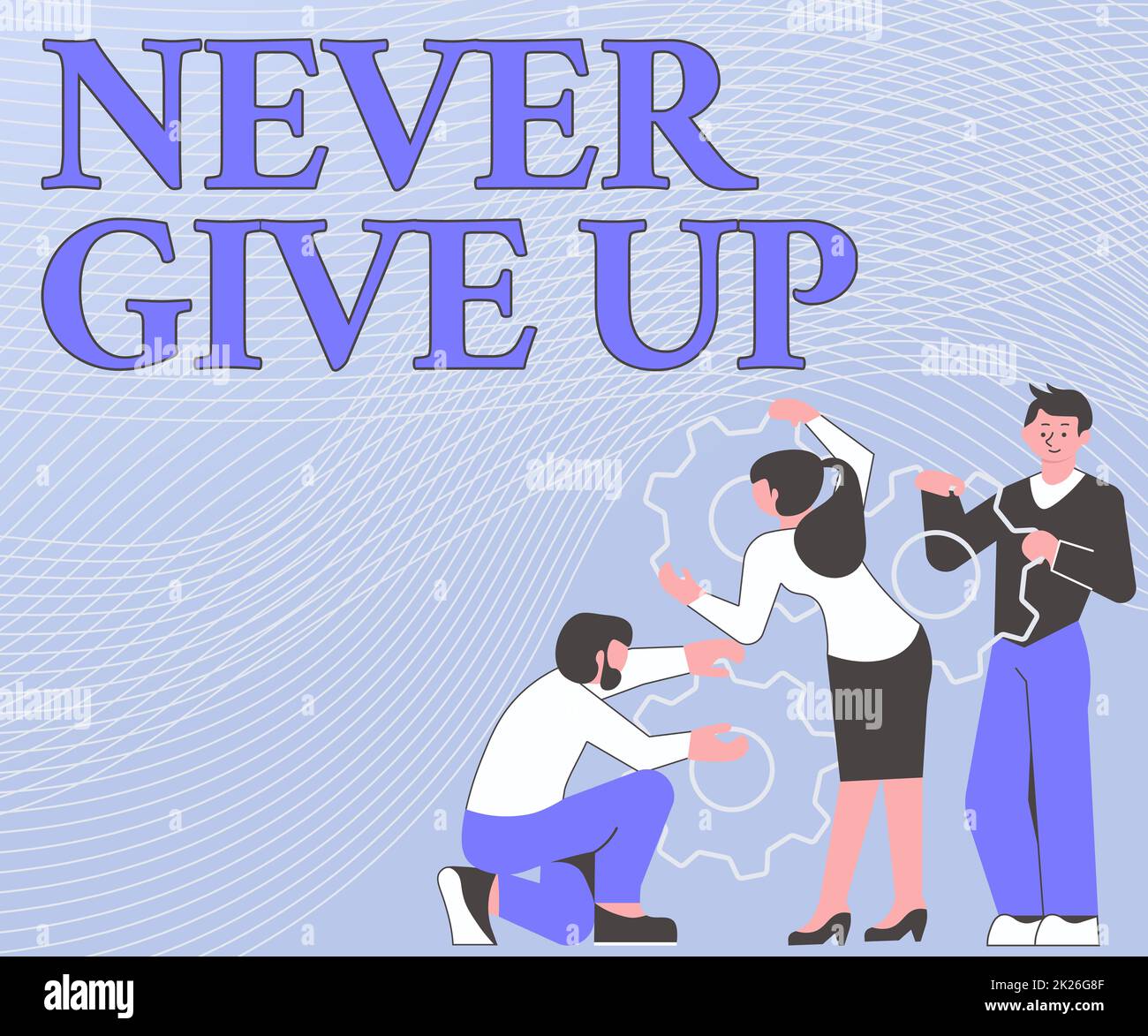 Text sign showing Never Give Up. Business concept be persistent to keep ...