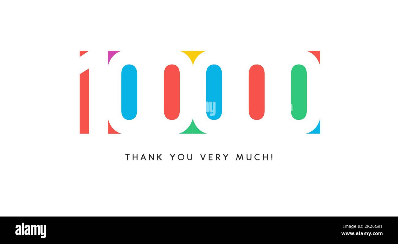 One hundred thousand subscribers baner. Colorful logo for anniversary ...