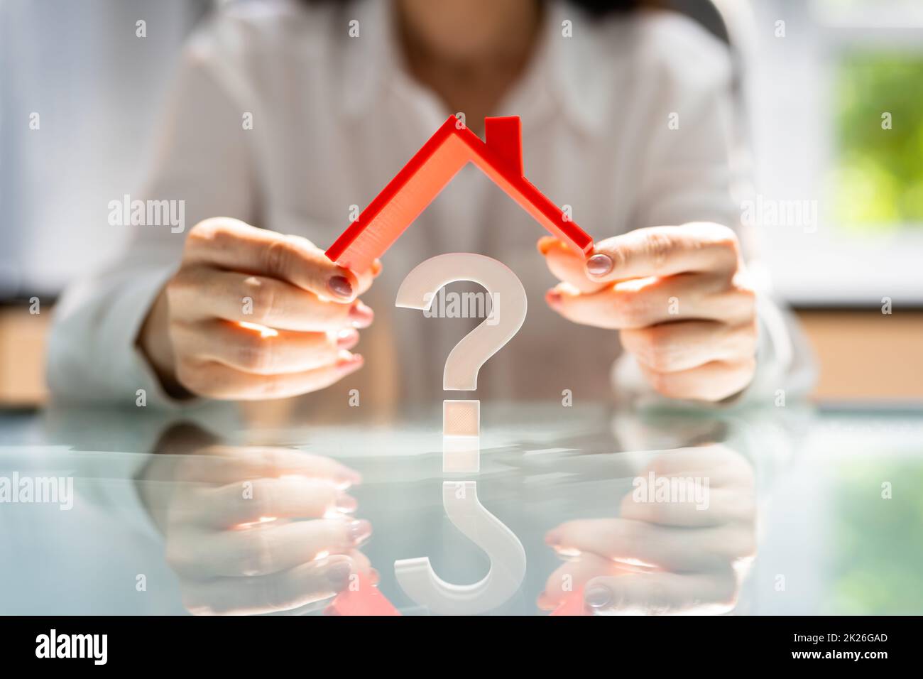 Real Estate House Question Mark Stock Photo - Alamy