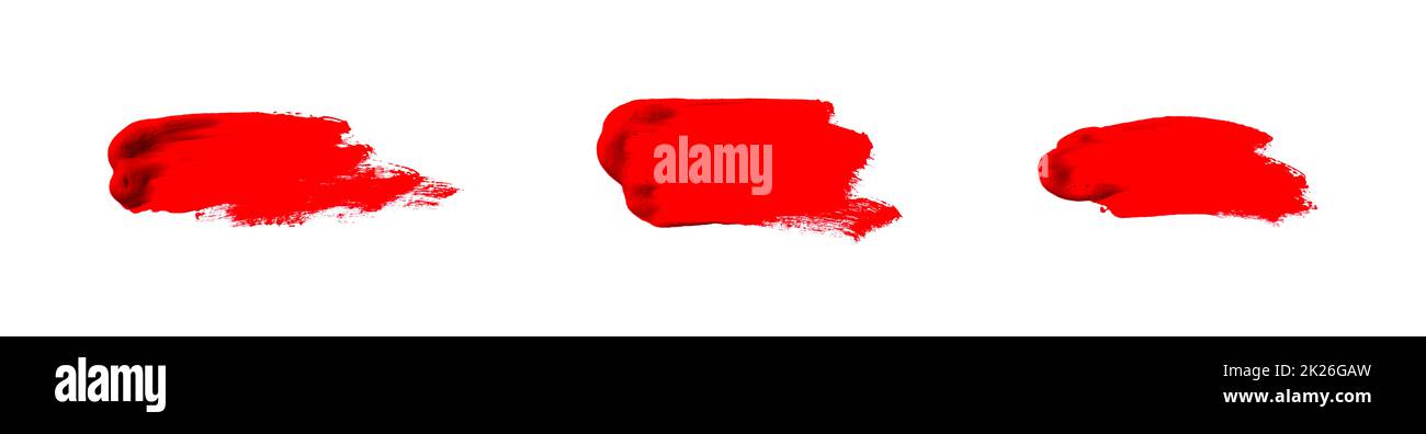 Set hand drawn strokes Cut Out Stock Images & Pictures - Alamy