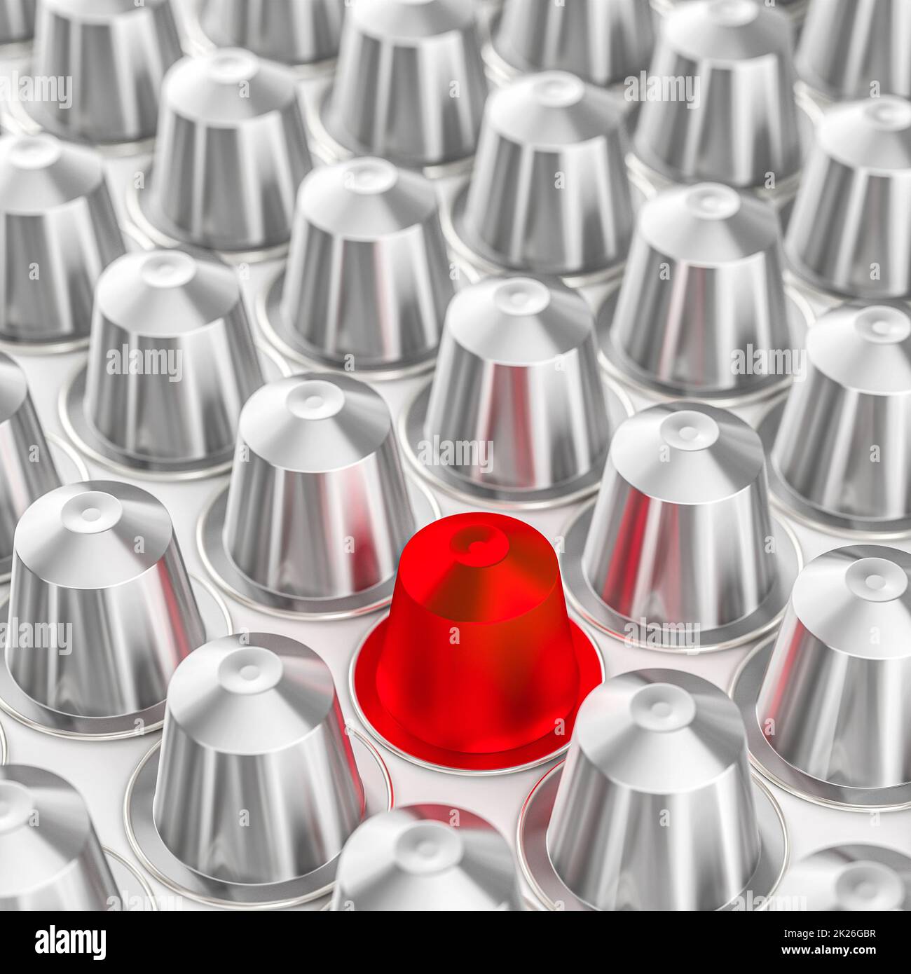 aluminum capsules for espresso coffee Stock Photo - Alamy