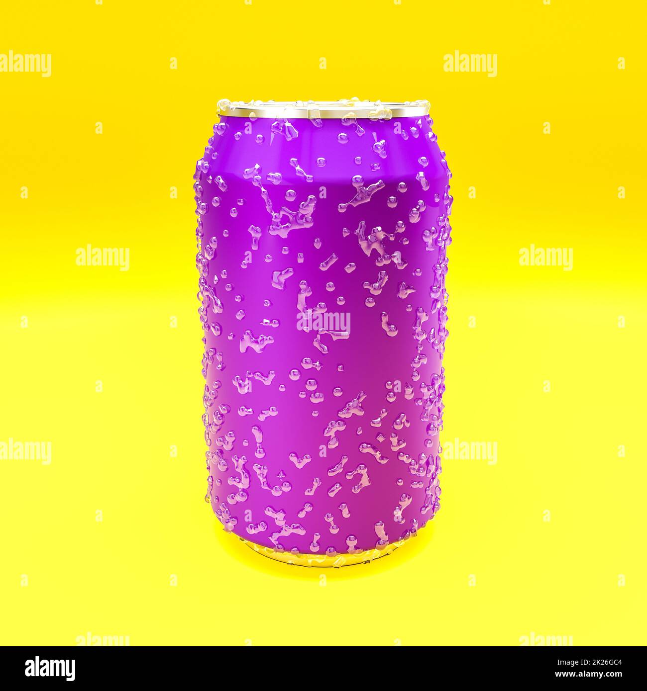 purple soft drink can with condensation Stock Photo - Alamy