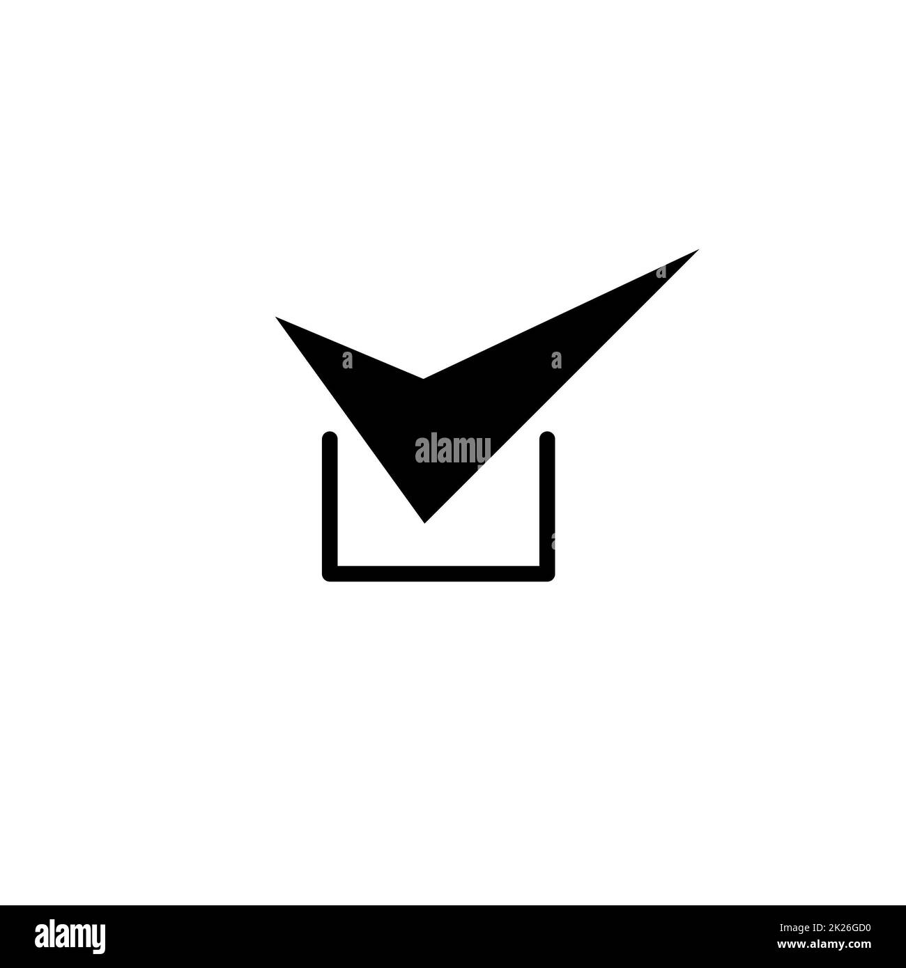 Sign select. Chek vector isolated logo emblem Stock Photo - Alamy