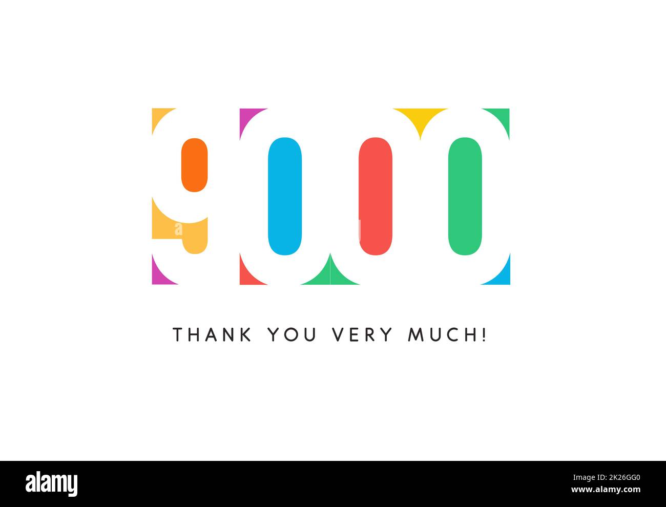 Nine thousand subscribers baner. Colorful logo for anniversary day ...