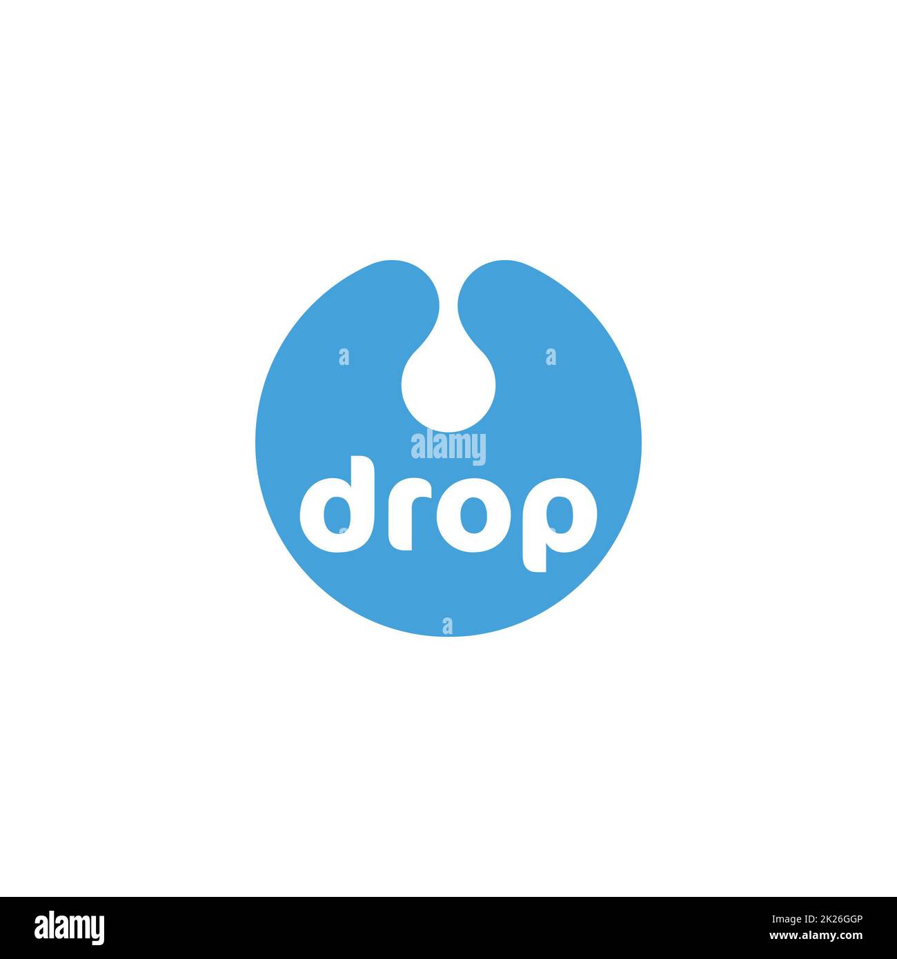 Isolated blue abstract vector logo. Blue vector drop. Drop milk. Drop water. Liquid logo. Honey ...