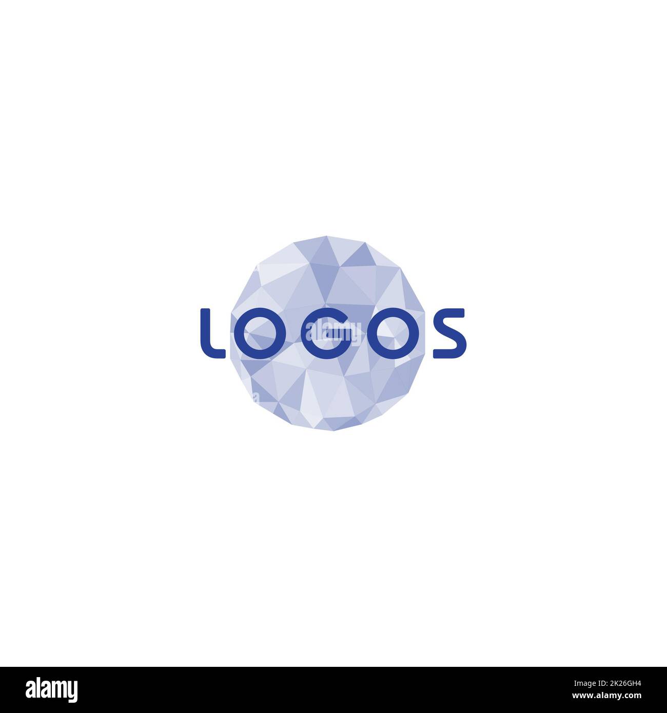 Isolated vector round. Abstract composition, polygonal construction ...