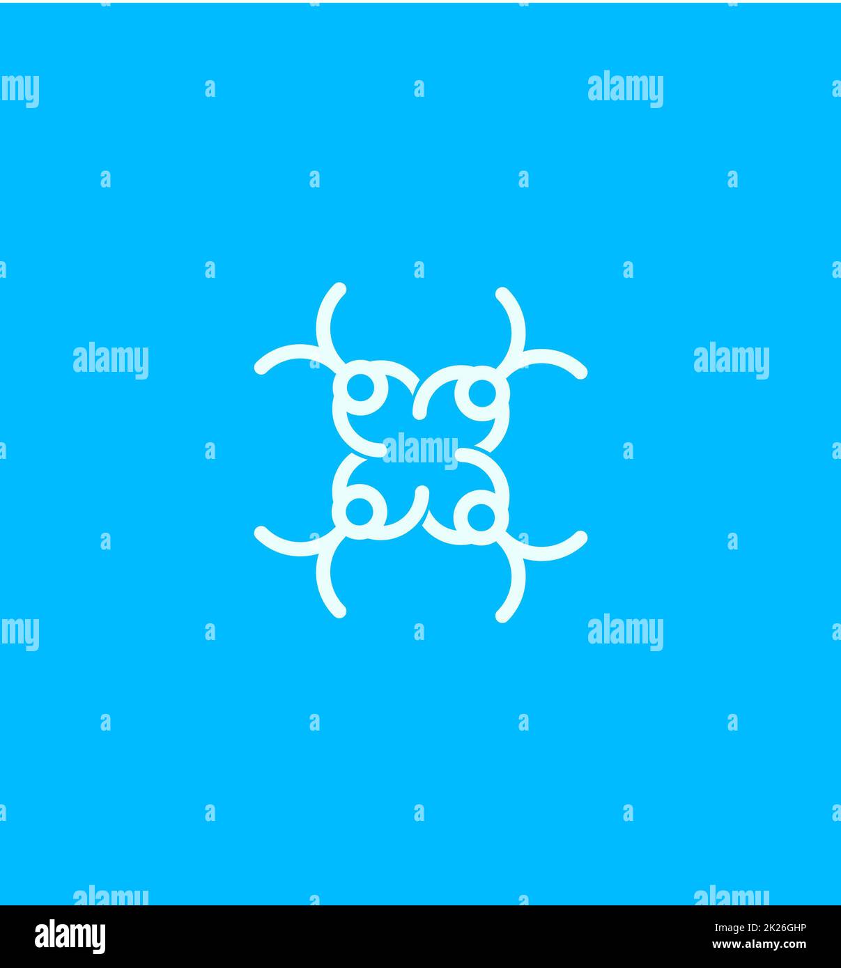 Vector isolated logo for community club skydiving, aerial acrobatics ...