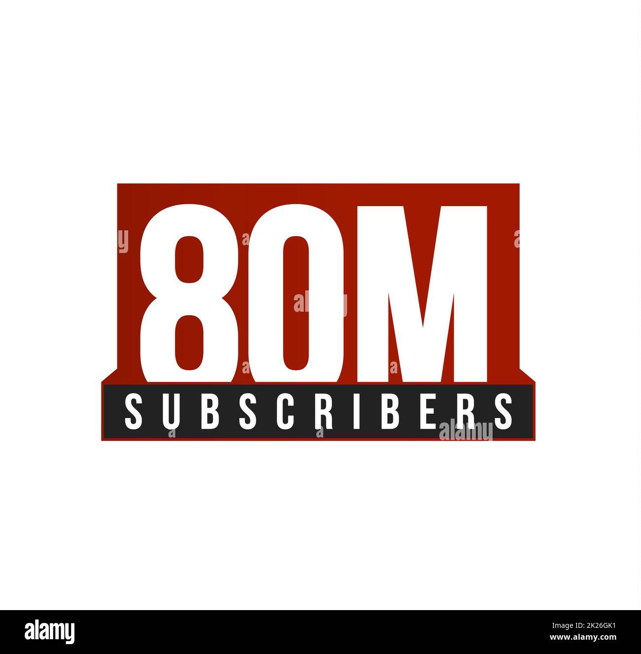 Subscribers number icon. Anniversary logo template. Greeting card ...