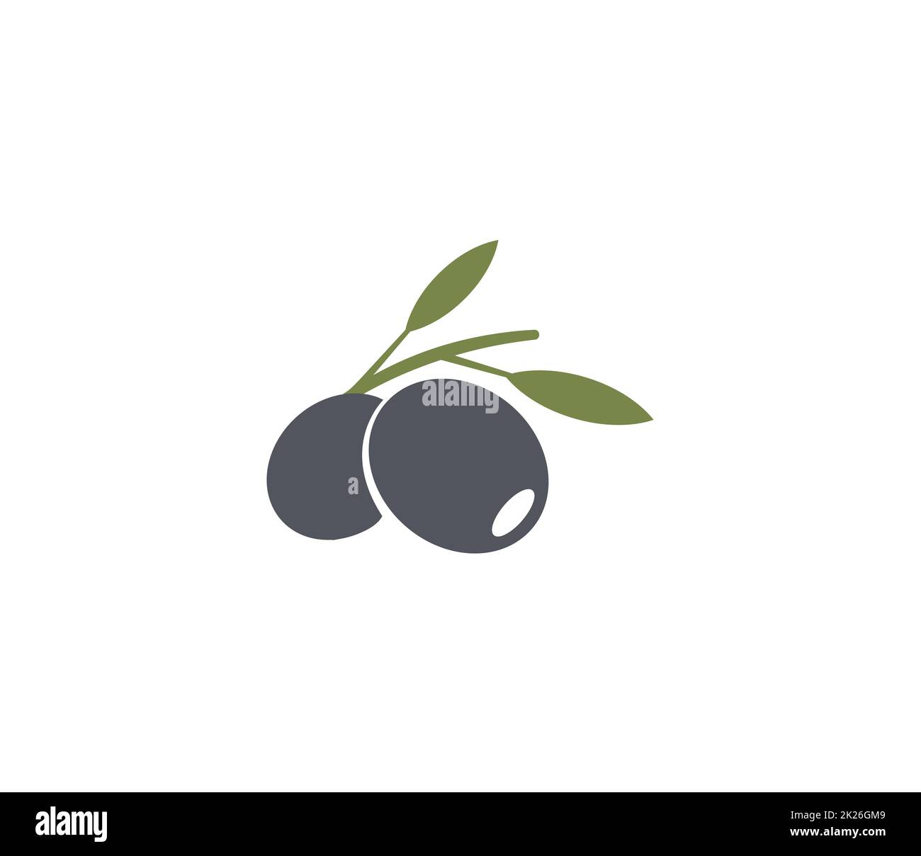 Olives emblem. Olive oil logo element. Green olive branch, leaves and ...