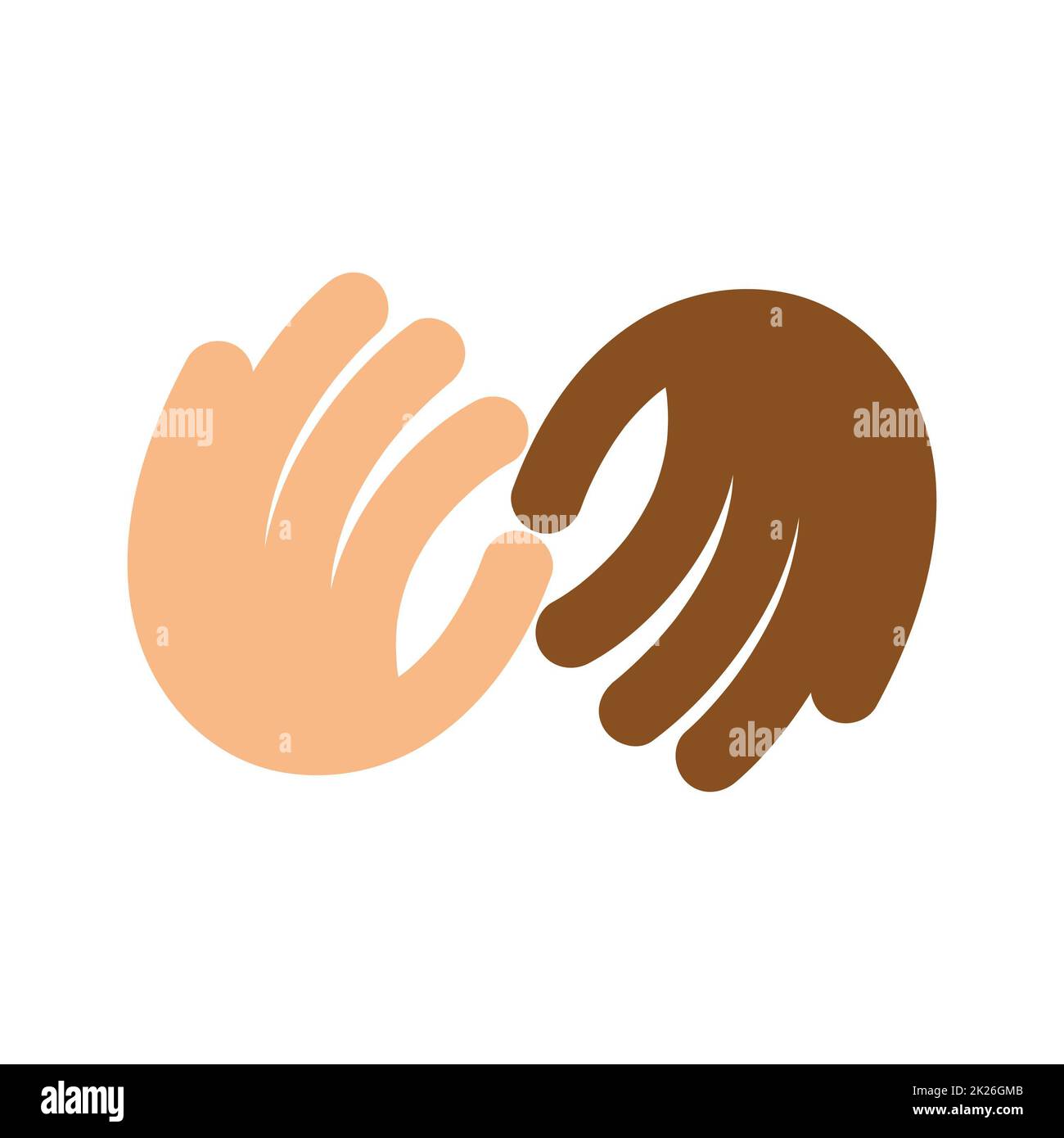 The fight against racism. Vector logo. No discrimination based on race ...