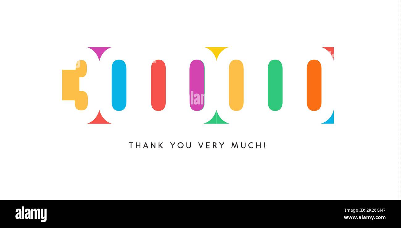 Three million subscribers baner. Colorful logo for anniversary day ...