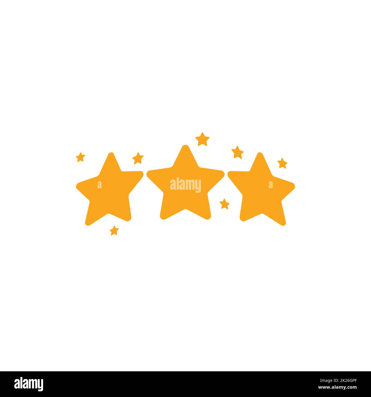 Isolated golden vector stars logo. Rating sign. Quality standard icon ...