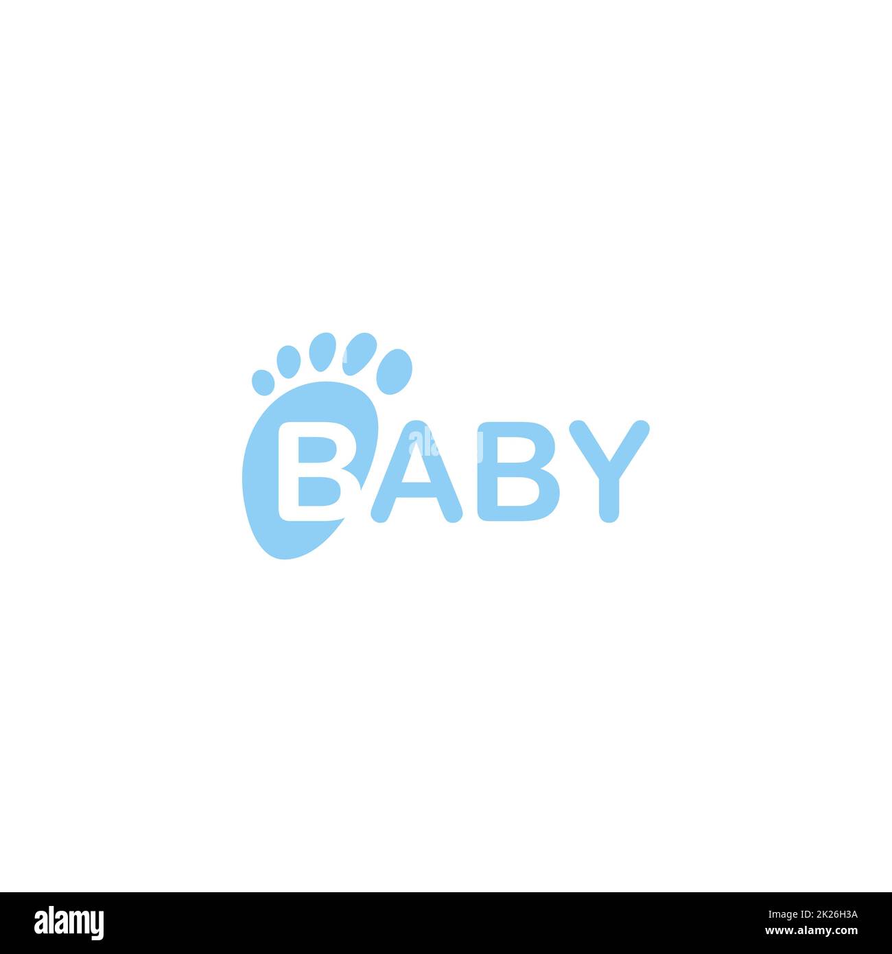 Baby Feet Vector Icon. Isolated Newborn Foot Print. Kids Footprint ...