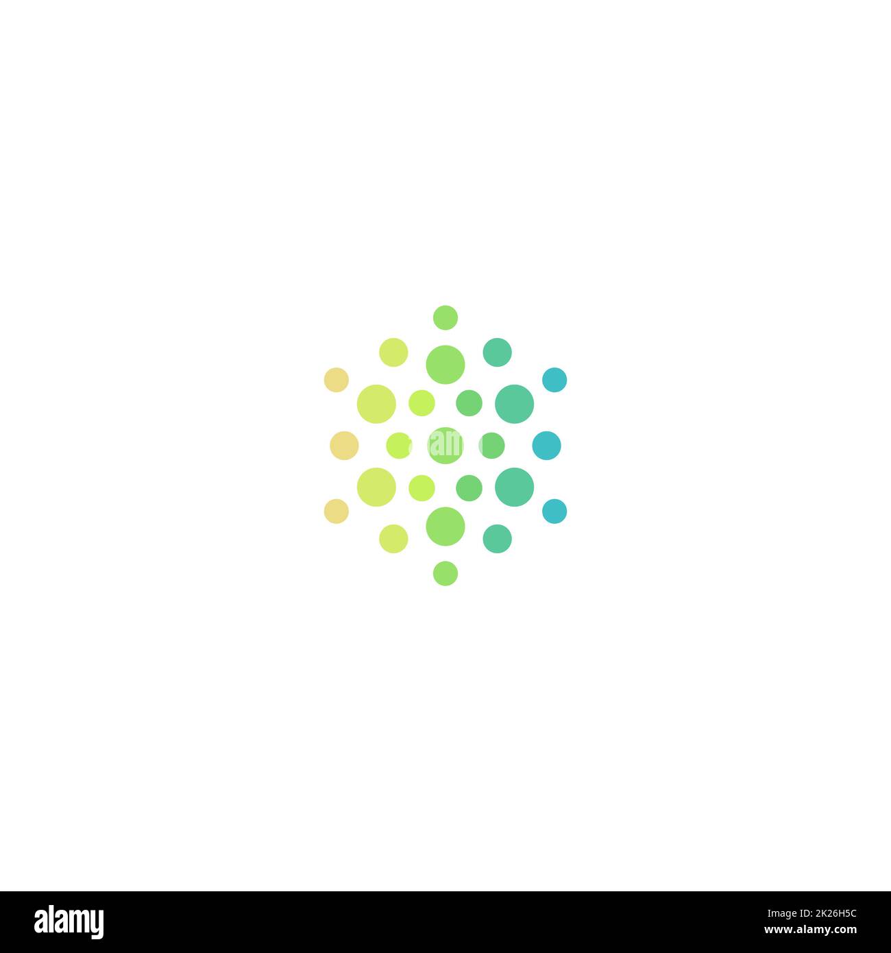 Medical abstract vector symbol, circular bright halftone icon. New ...