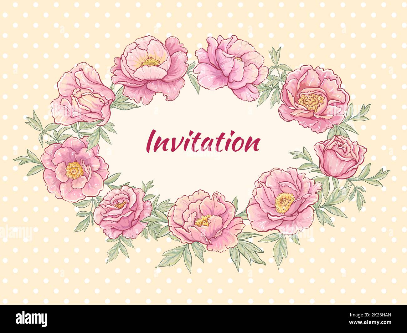 Peonies frame hi-res stock photography and images - Alamy