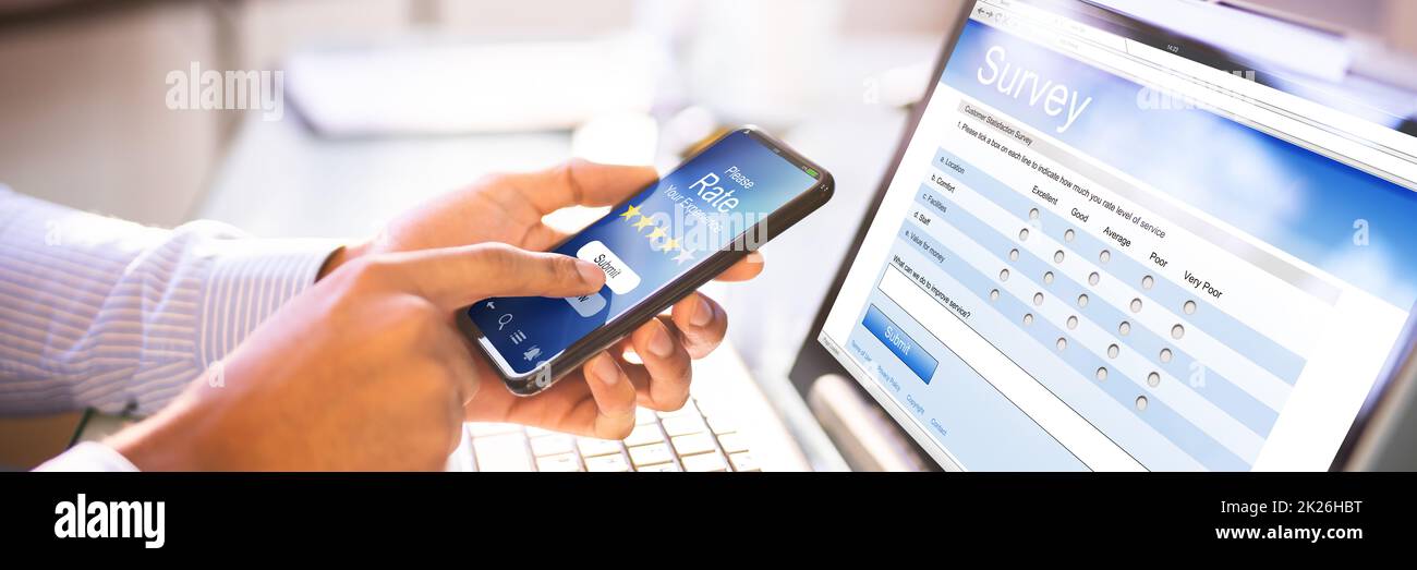 Digital Online Questionnaire Stock Photo - Alamy