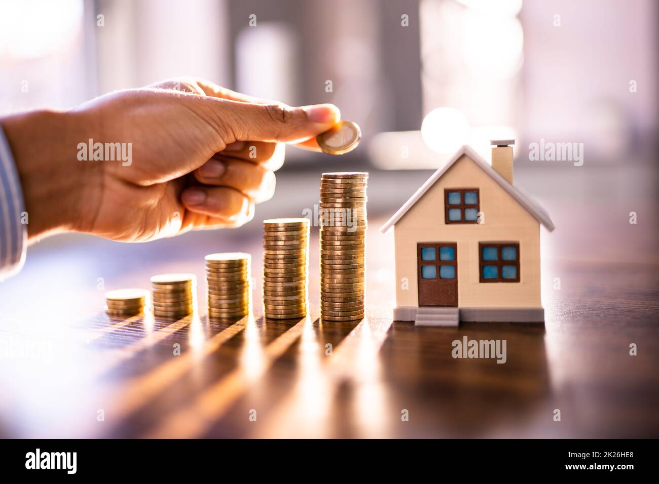 Real Estate Market Investing. House Money Stock Photo - Alamy