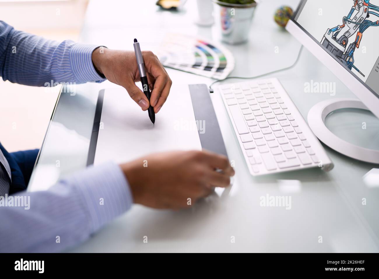 Male designer using graphics hi-res stock photography and images - Alamy