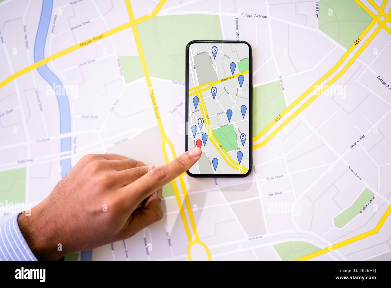 Local City Map Locator Pin Marker Stock Photo - Alamy