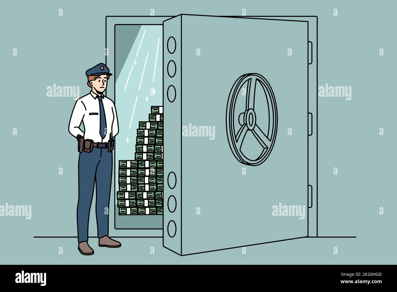 Security in bank system concept Stock Photo - Alamy