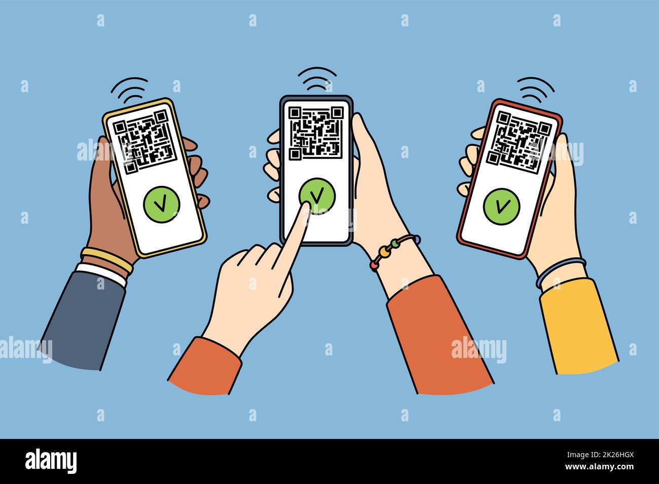 Scanning qr codes and technologies concept Stock Photo - Alamy