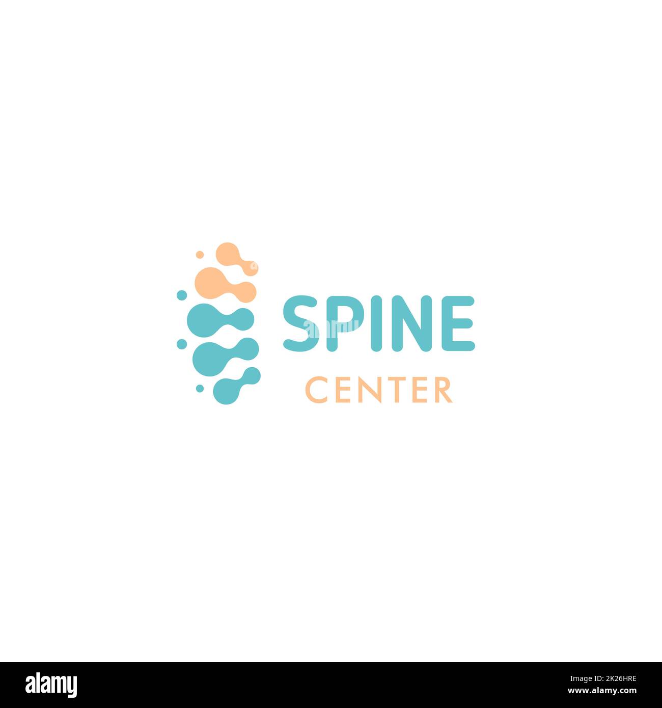 Abstract connected circles vector logo template. Spine bones ... Abstract connected circles vector logo template. Spine bones ...