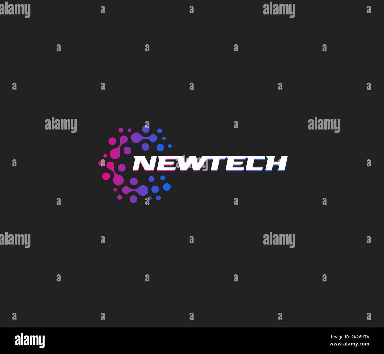 Newtech vector logo. Abstract logotype. New innovate technology ...
