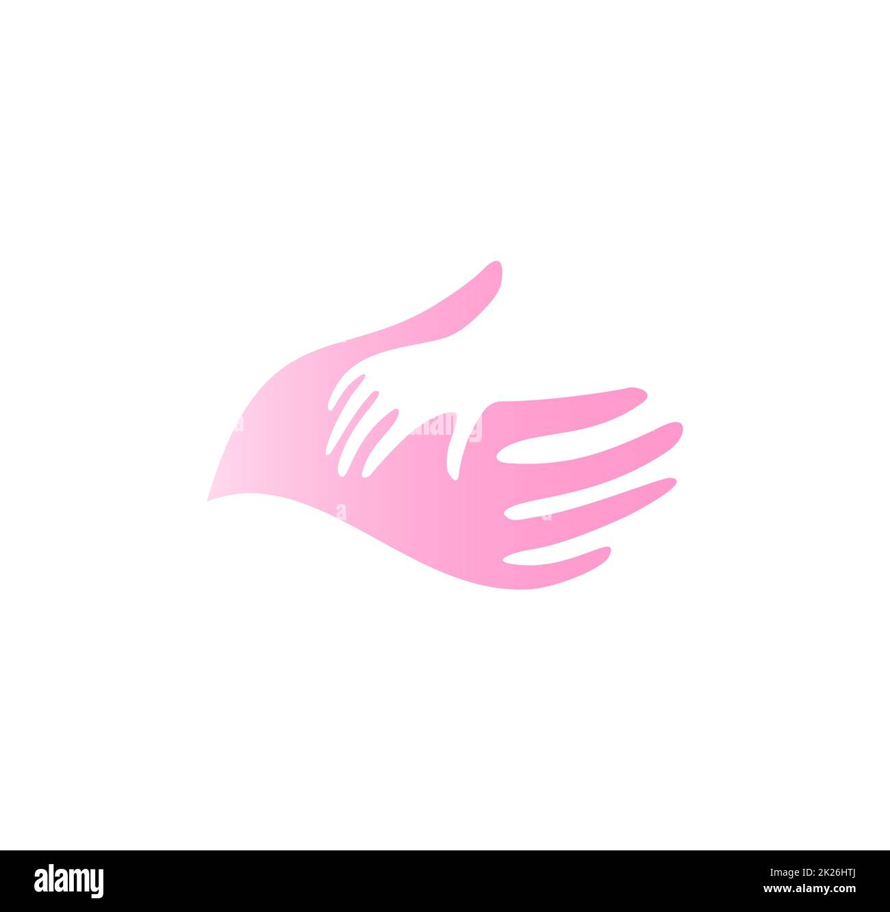 Child hand in mother hand vector icon. Pediatrician abstract logo ...