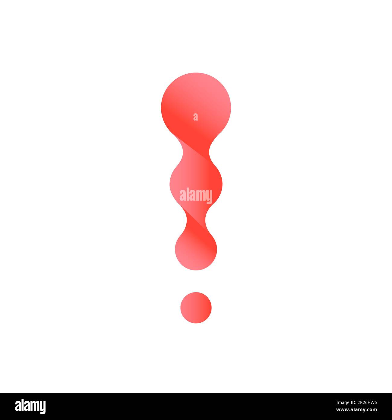 Exclamation mark. Attention web message. Danger sign. Modern abstract ...