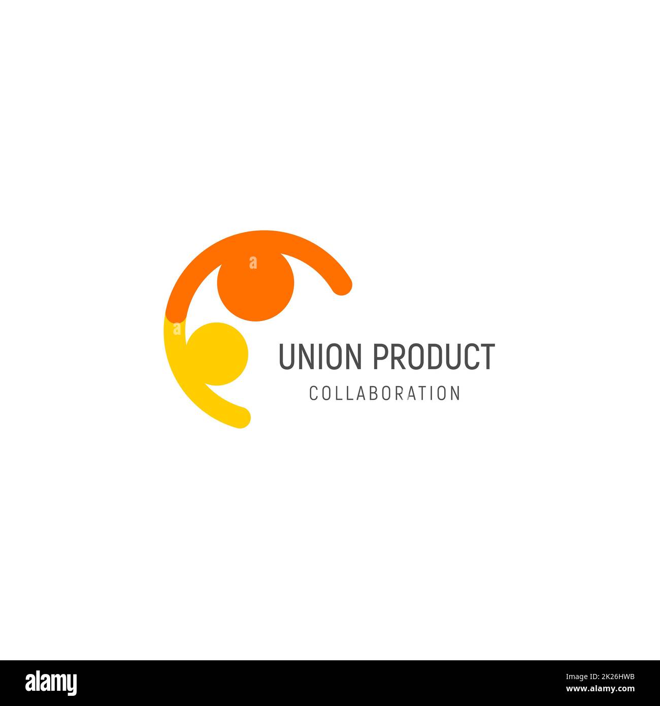 Isolated union illustration. Friendly people holding hands logo ...