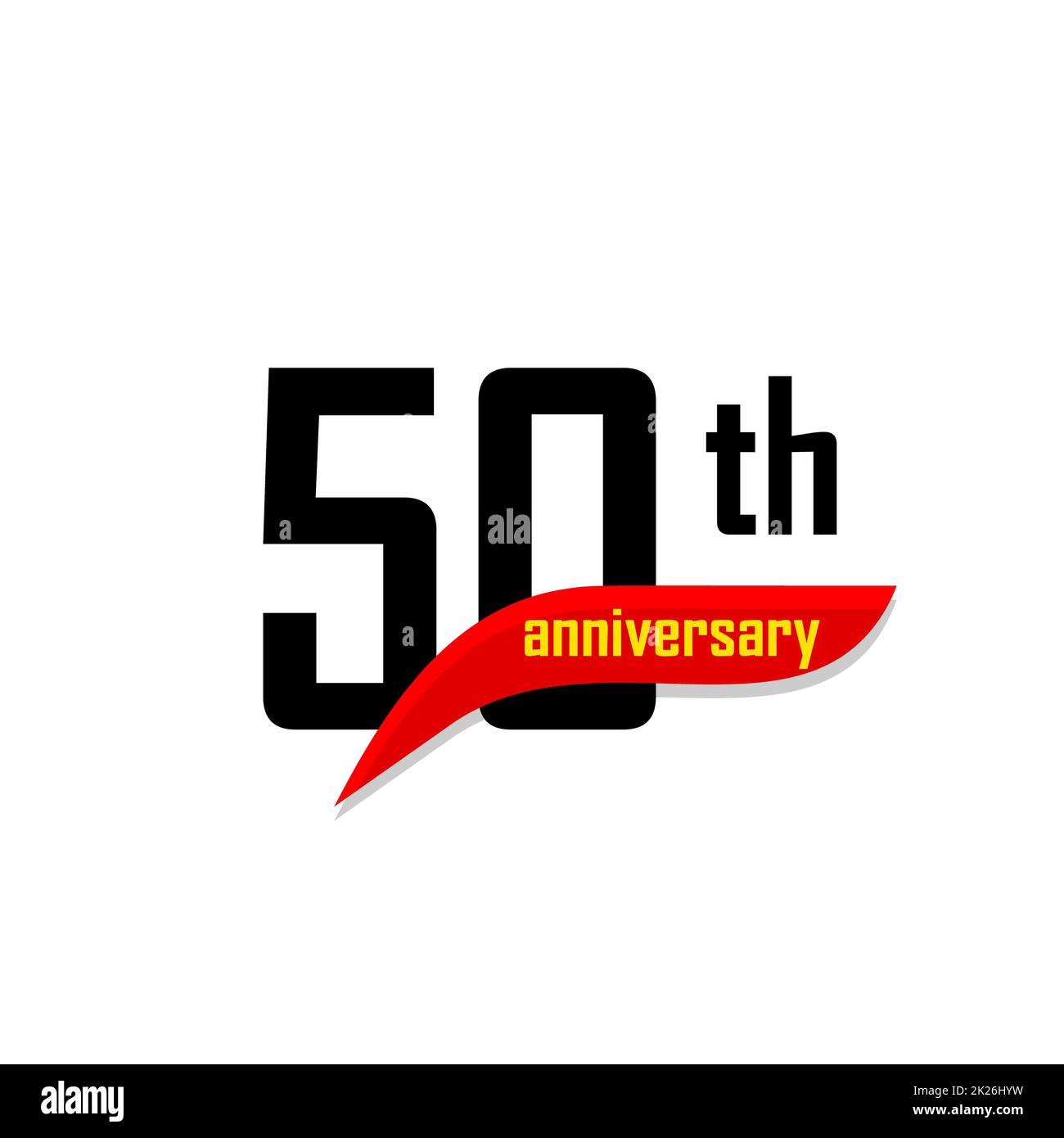 50th Anniversary abstract vector logo. Fifty Happy birthday day icon ...
