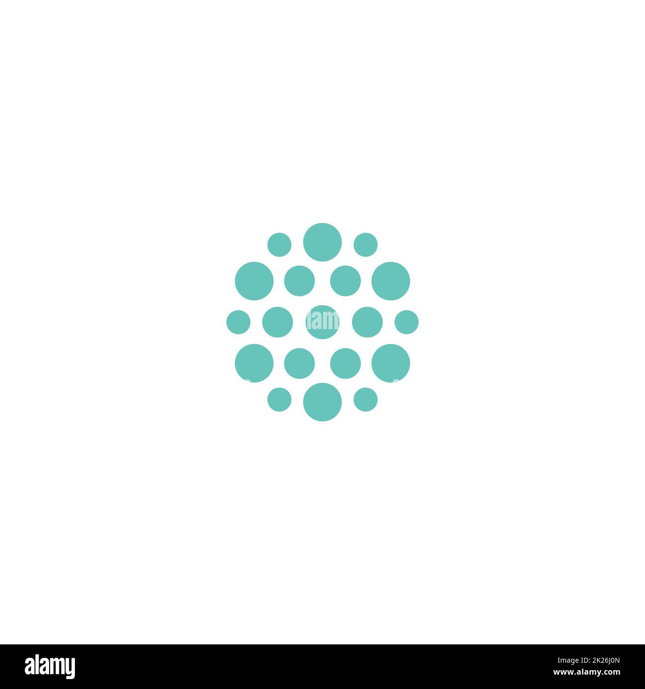 Abstract turquoise flat template logo. New technology vector symbol ...