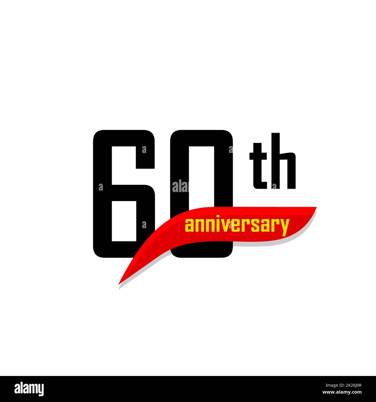 60th Anniversary abstract vector logo. Sixty Happy birthday day icon ...