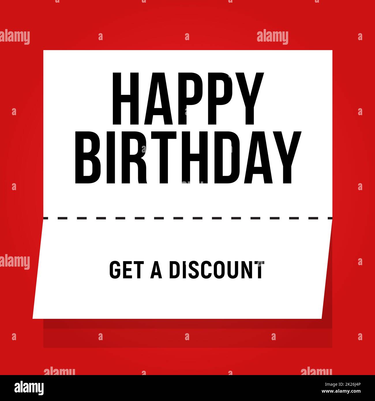 Tear-off outdoor ad, web white banner on red background. Vector ...