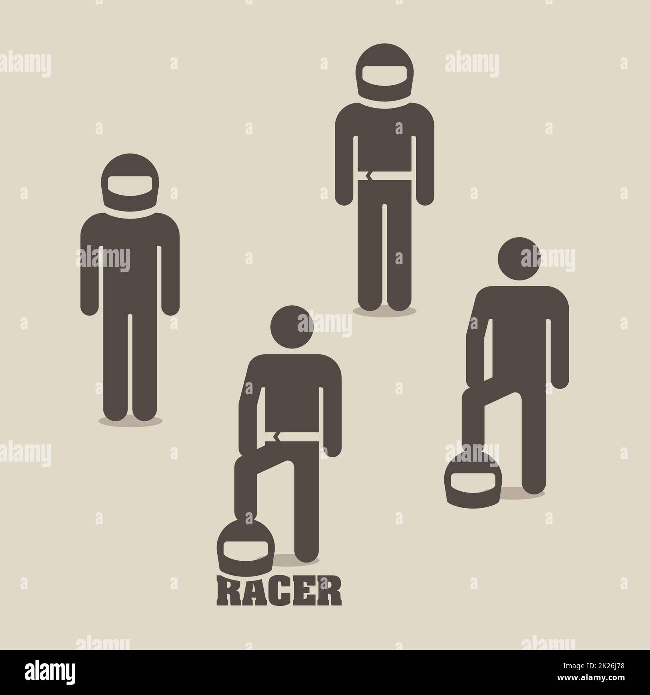 Logo. Vector. Racer Stock Photo - Alamy
