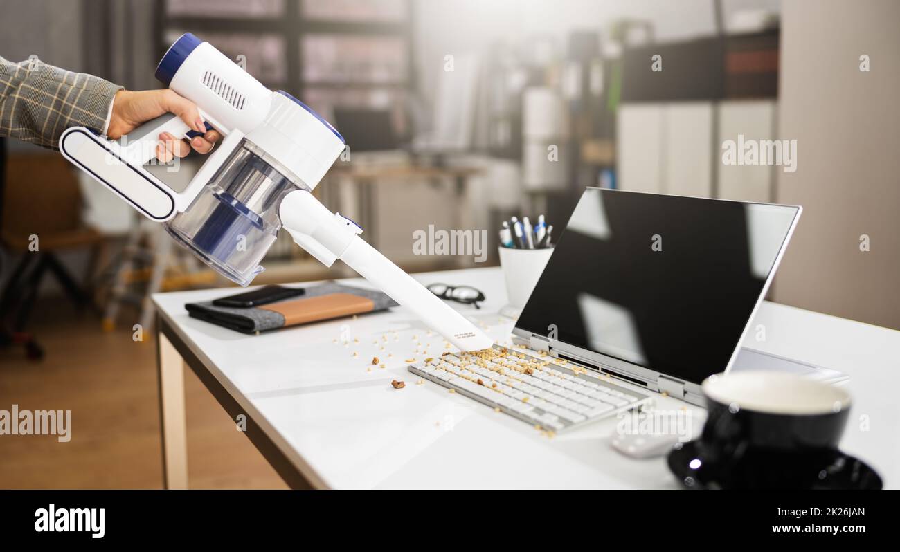 Cleaning Office Desk Stock Photo - Alamy