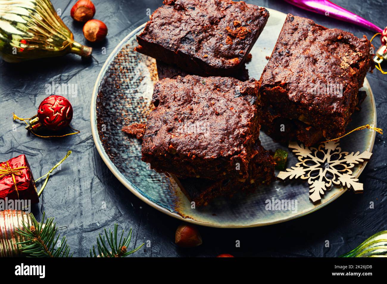 Panforte is a traditional Italian Christmas torte Stock Photo - Alamy