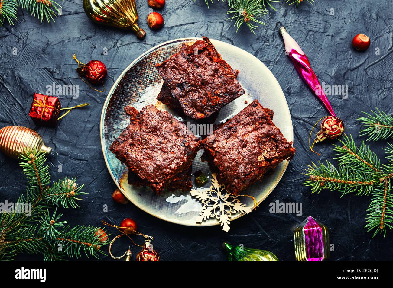 Panforte is a traditional Italian Christmas torte Stock Photo - Alamy