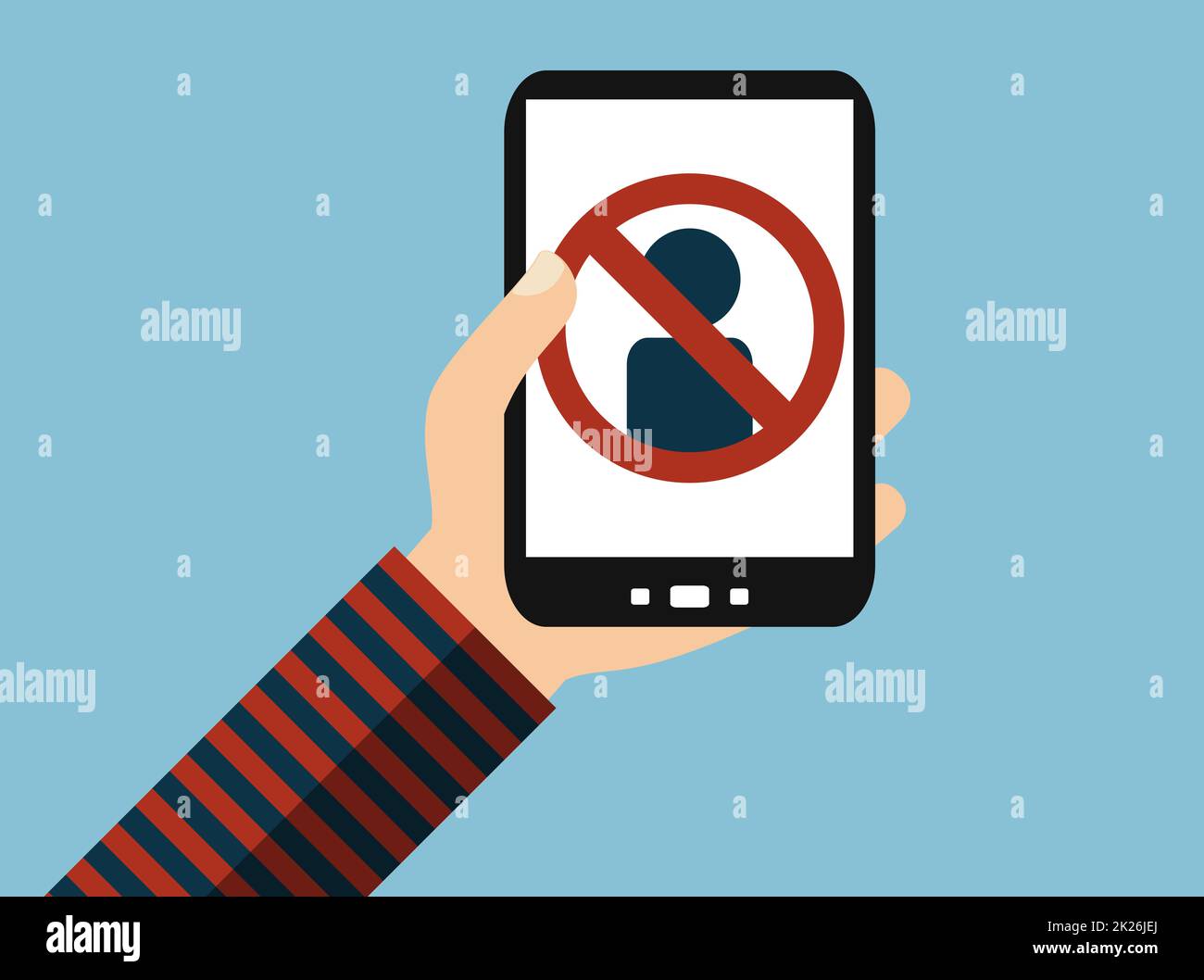 Account deleted - Hand with smartphone Stock Photo - Alamy