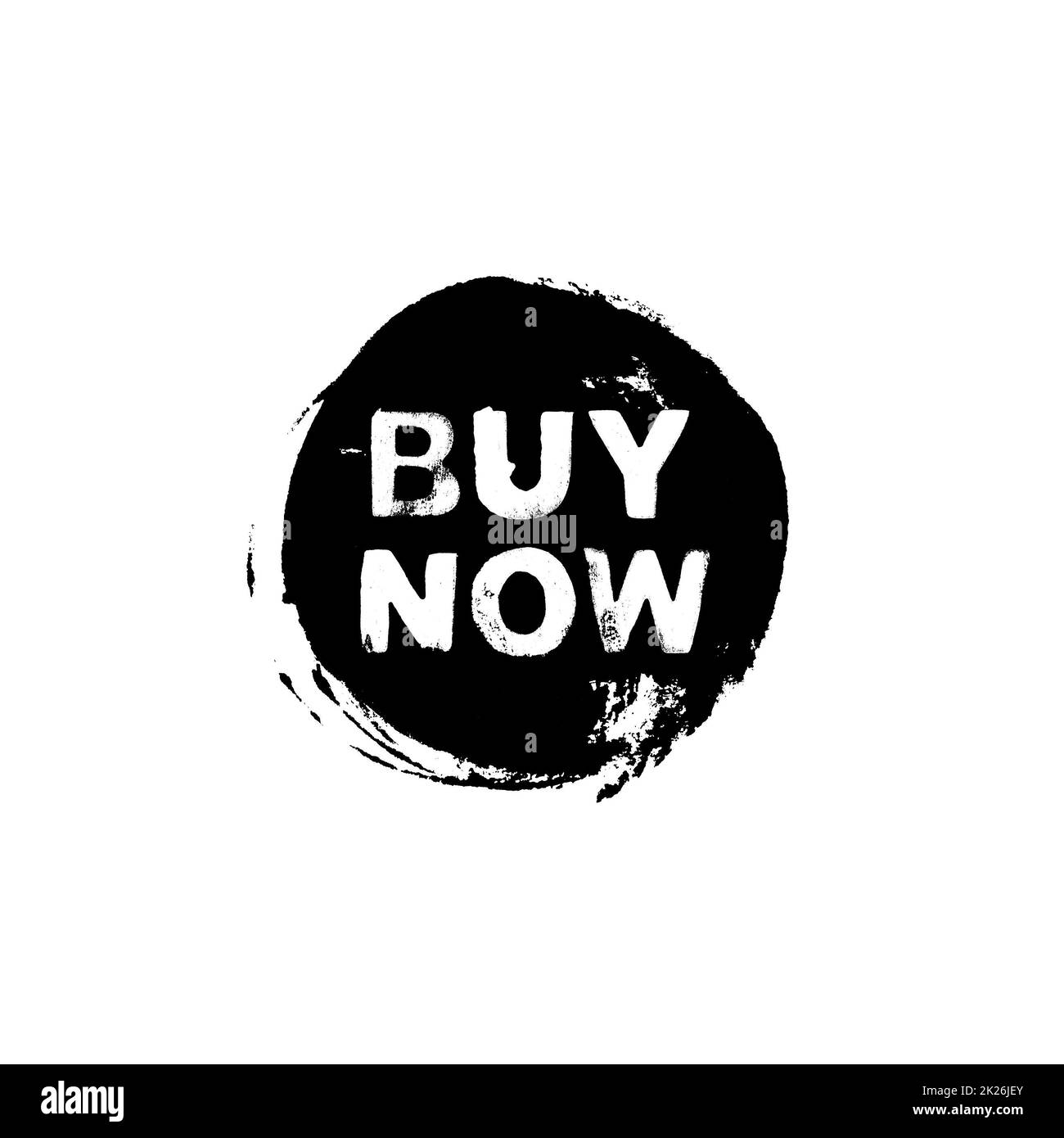 Black grunge Paintbrush Button showing Buy now Stock Photo - Alamy