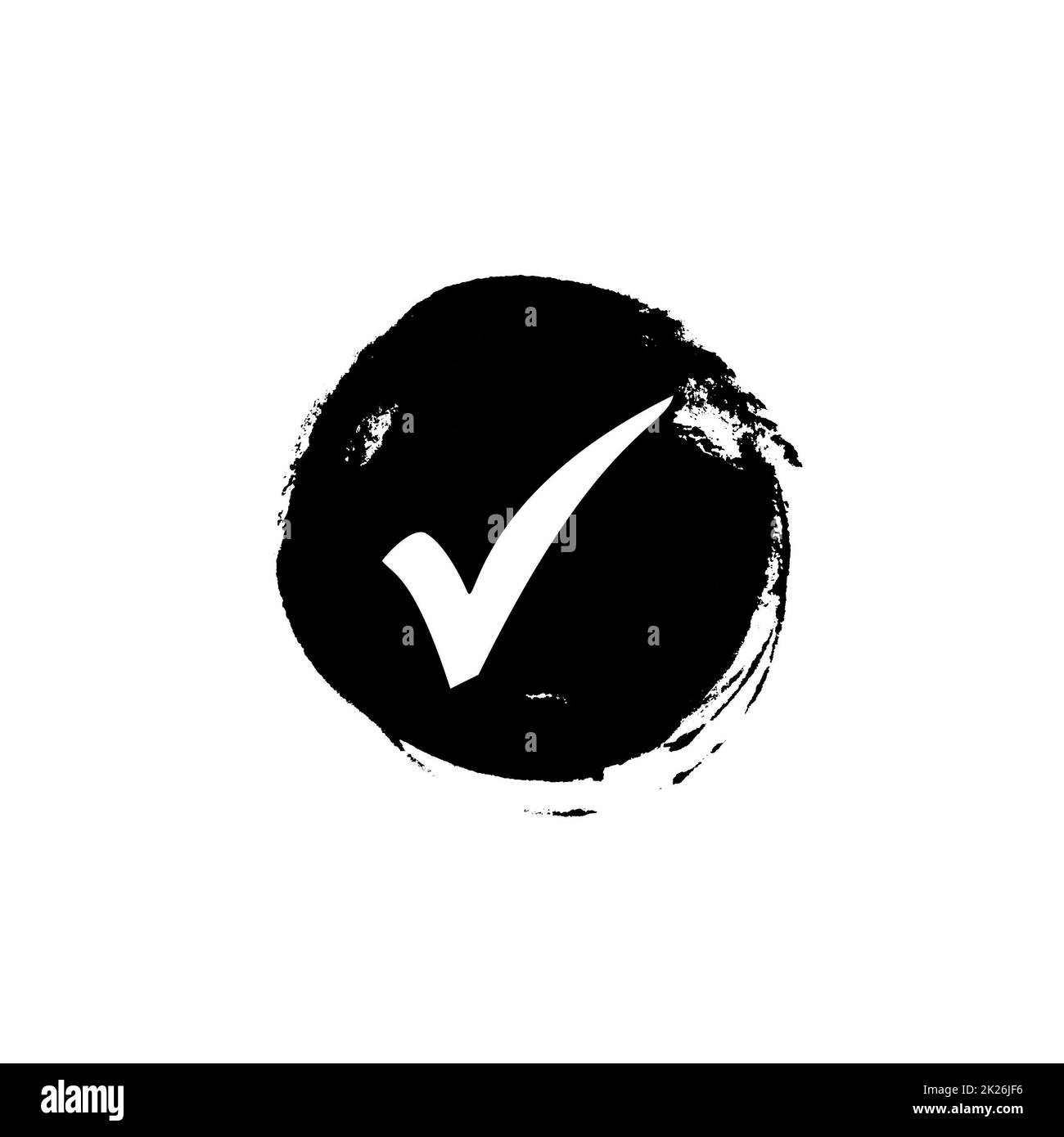 Black grunge check mark hi-res stock photography and images - Alamy