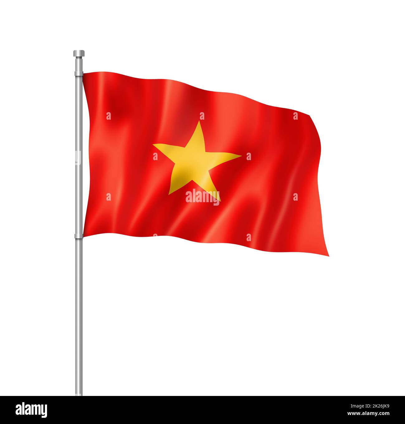 3d vietnamese flag waving hi-res stock photography and images - Alamy