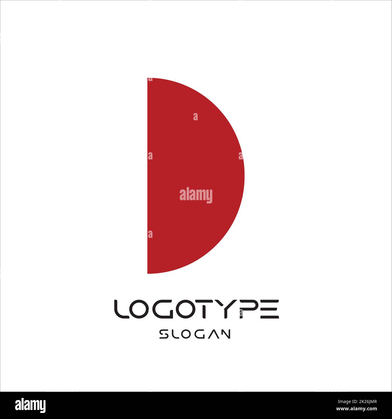 Letter D logo, geometric monumental label. Simple Embedded letter for ...