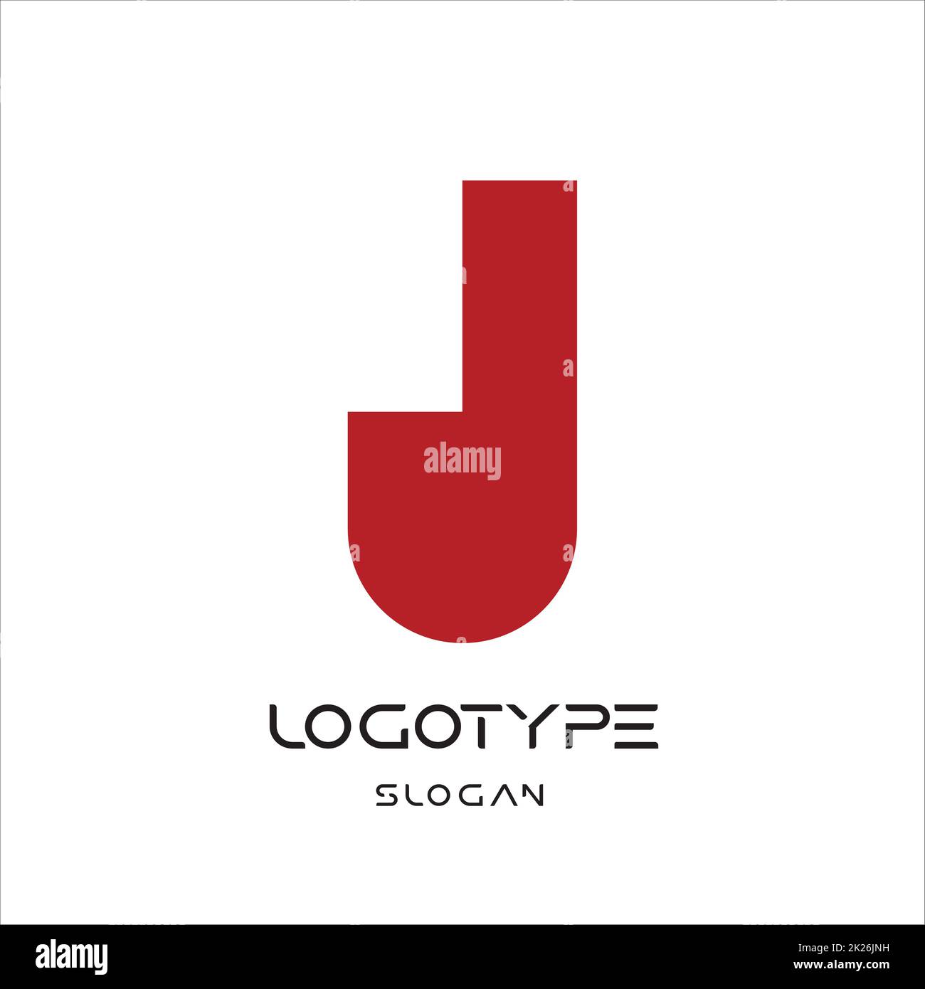 Letter J logo, geometric monumental label. Simple Embedded letter for ...